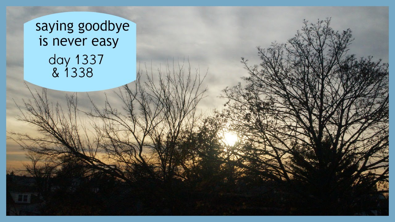 saying goodbye is never easy (day 1337 & 1338) - YouTube