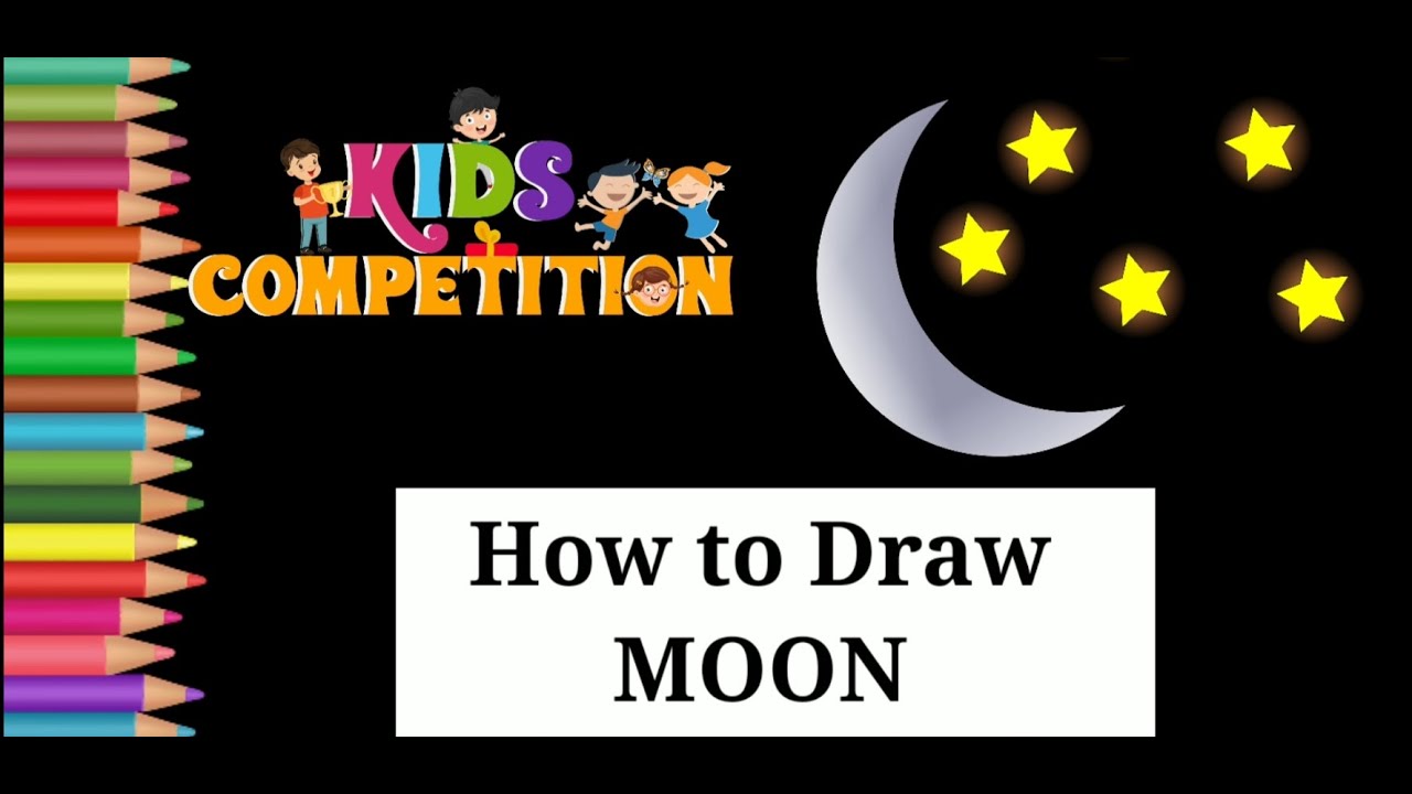 Draw Chanda Mama for Kids/Children | Step by Step Drawing Tutorial For ...