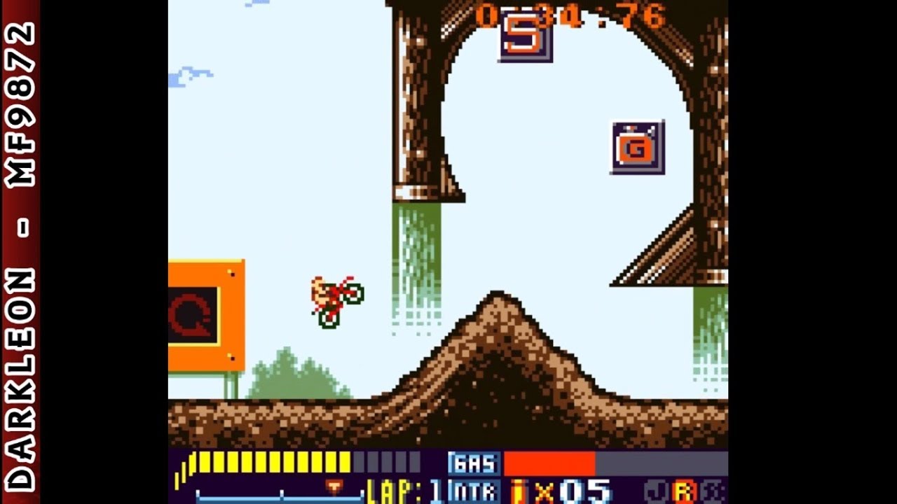 Game Boy Color - Motocross Maniacs 2 © 1999 Konami - Gameplay - YouTube