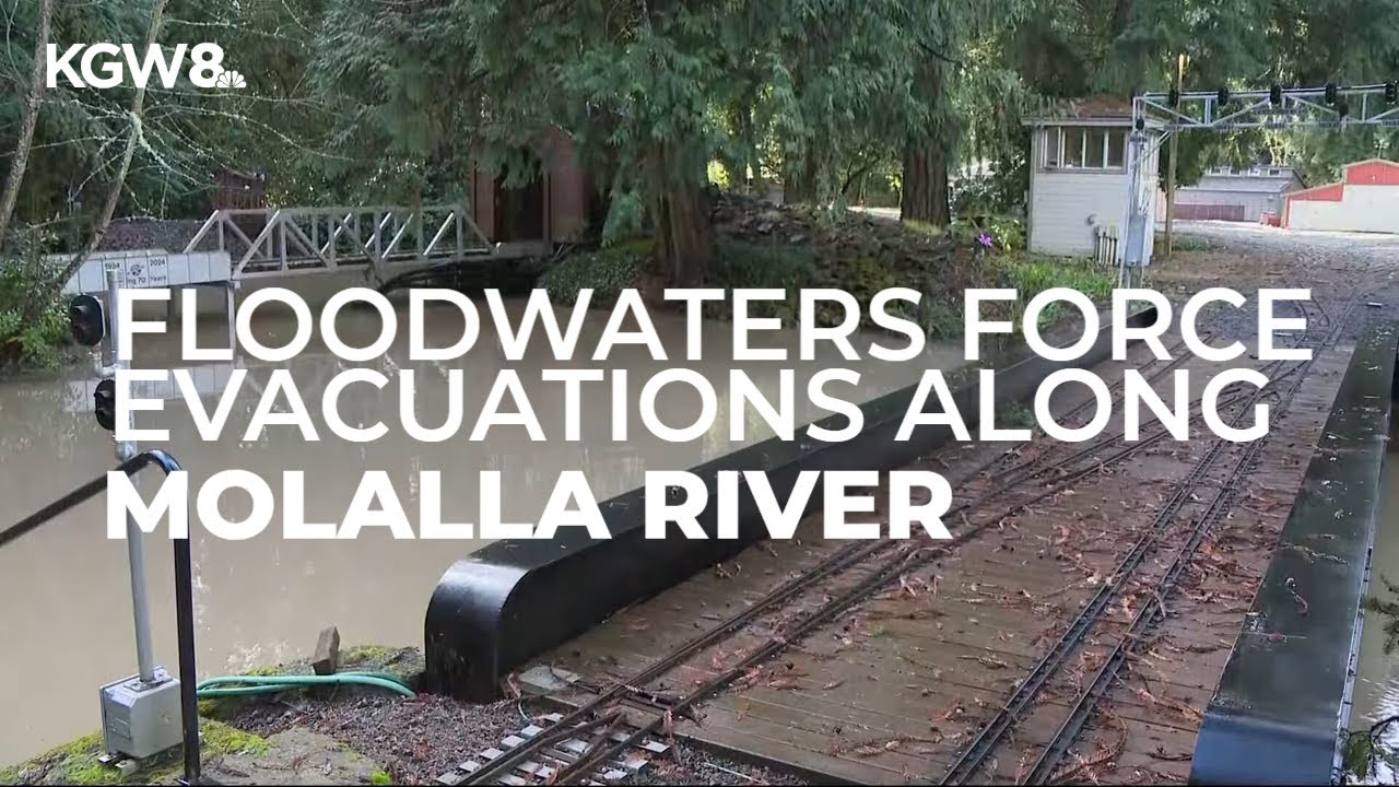 Floodwaters force evacuations for residents along Molalla River - YouTube