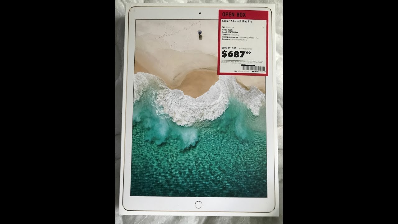2017 Ipad pro 12.9 open box unboxing - YouTube