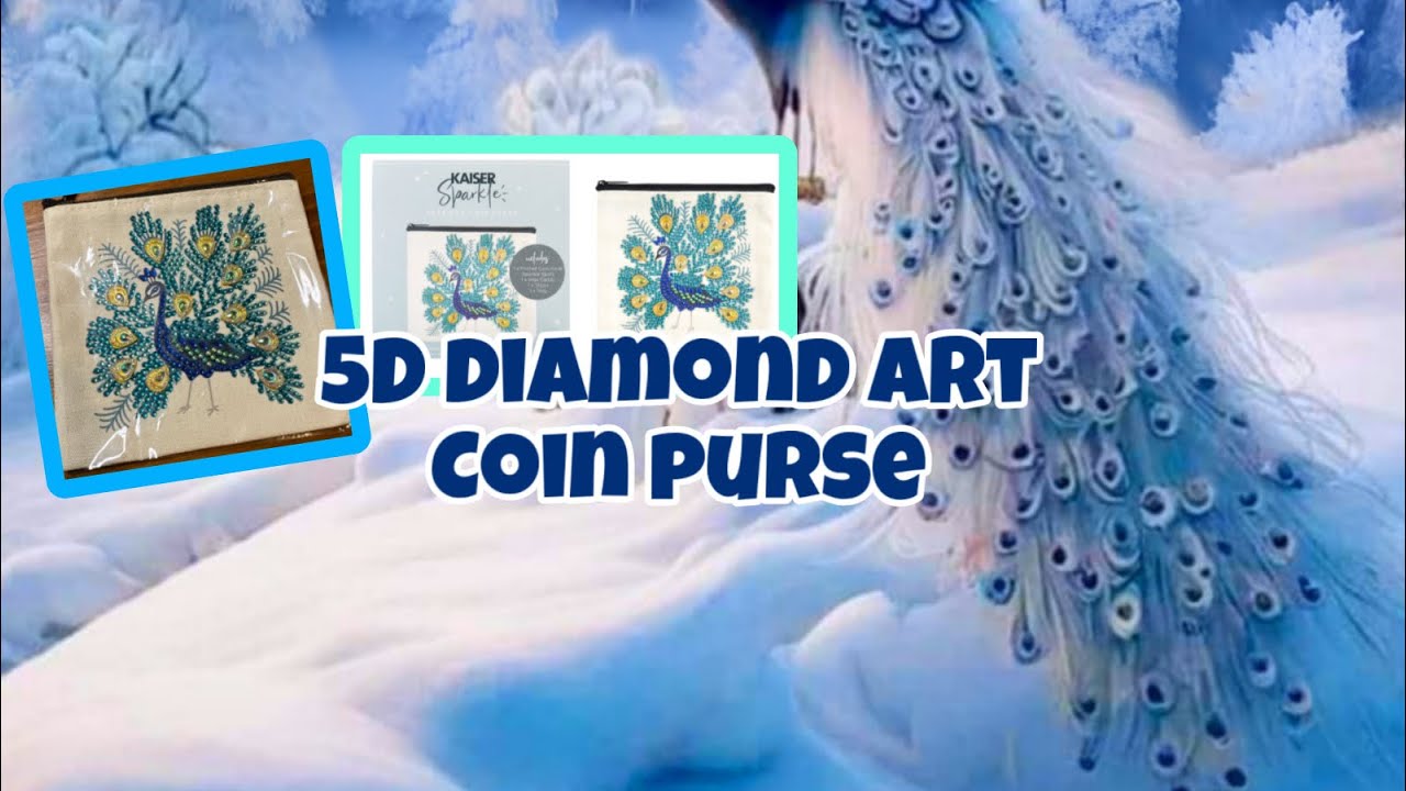 5D DIAMOND ART||COIN PURSE PEACOCK #diycrafts #kraisercrafts # ...
