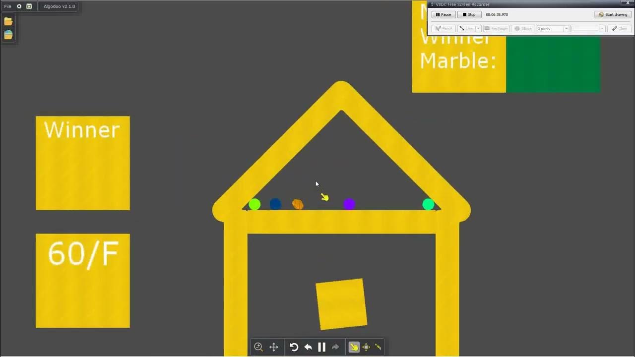 Tower Chamber U1 Marble Race In Algodoo - YouTube