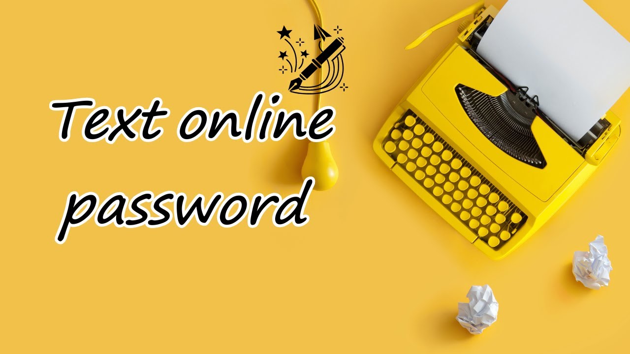 How to write text online with password |RR05 - YouTube