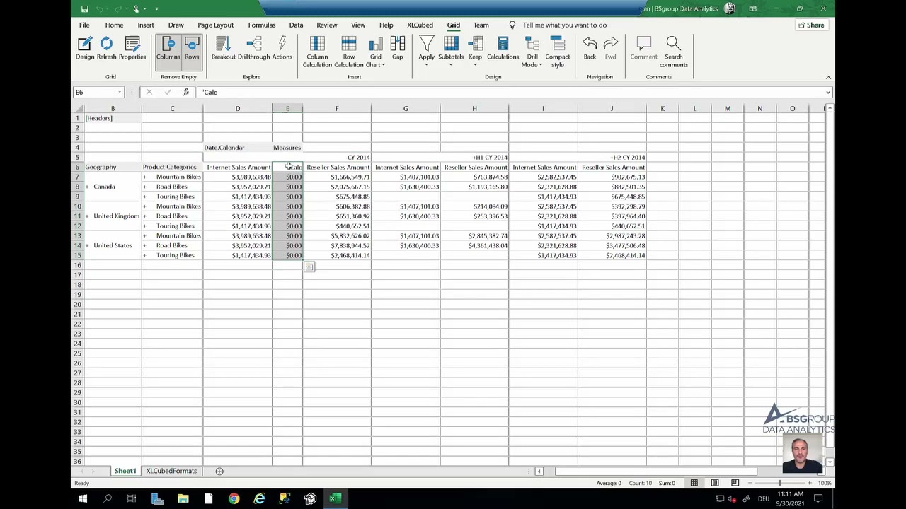 Nr. 9 Grid Calculations in XLCubed - presented by BSgroup Data ...