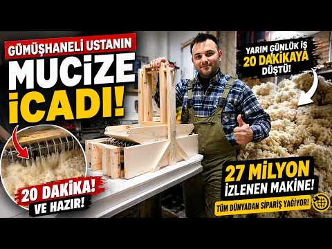 Gümüşhaneli Marangozun İnanılmaz Başarısı! Yün Çilesine Son Veren Makine