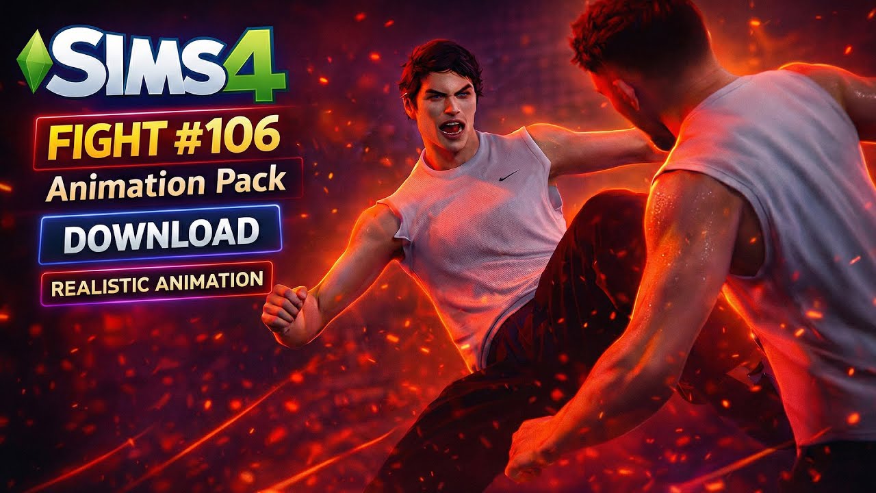 Sims 4 fight #106 Animation pack Download | Realistic Animation - YouTube