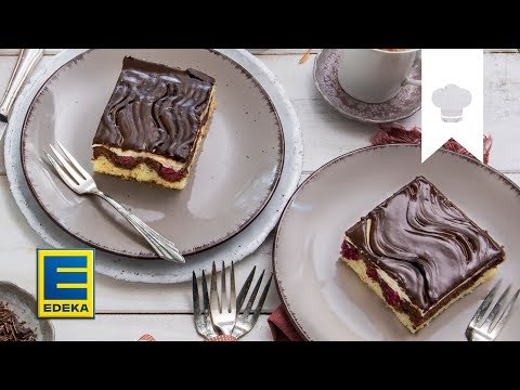 Donauwelle Rezept | Kuchenklassiker mit Kirschen, Schokolade & Buttercreme | EDEKA