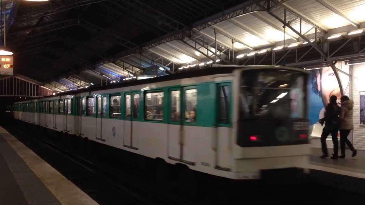 Paris Metro: MP 73 Line 6 Train Leaving Bir-Hakeim - YouTube