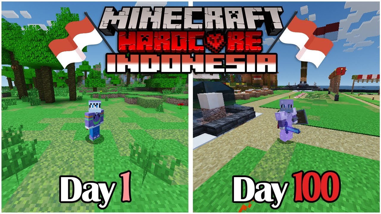100 Hari di Minecraft Tapi di Indonesia - YouTube