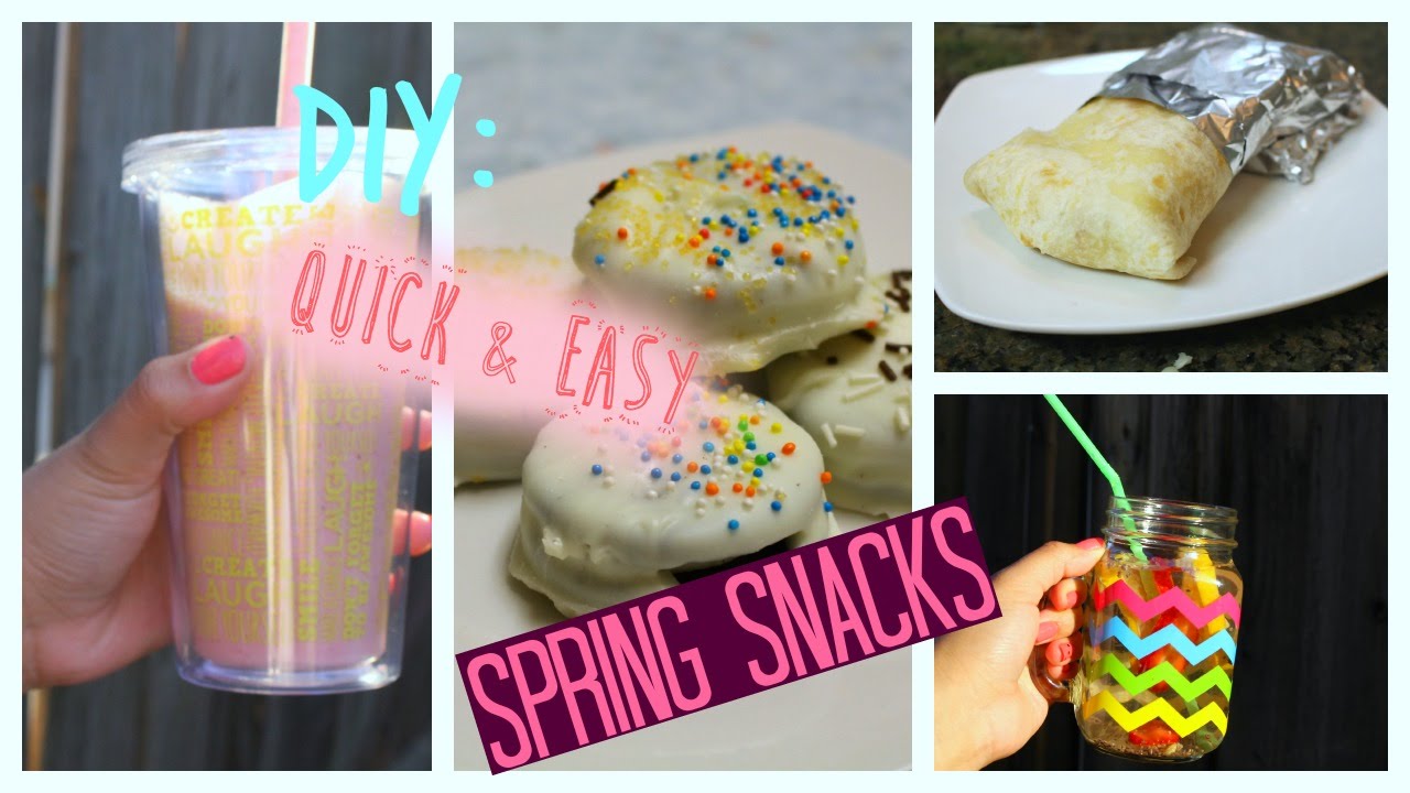 DIY EASY SPRING SNACKS! - YouTube