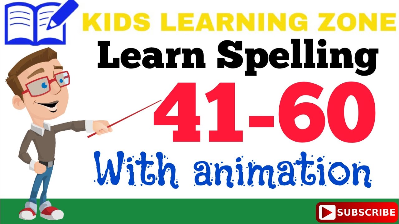 41 to 60 Spelling | Number 41-60 | english spelling 41-60 ...