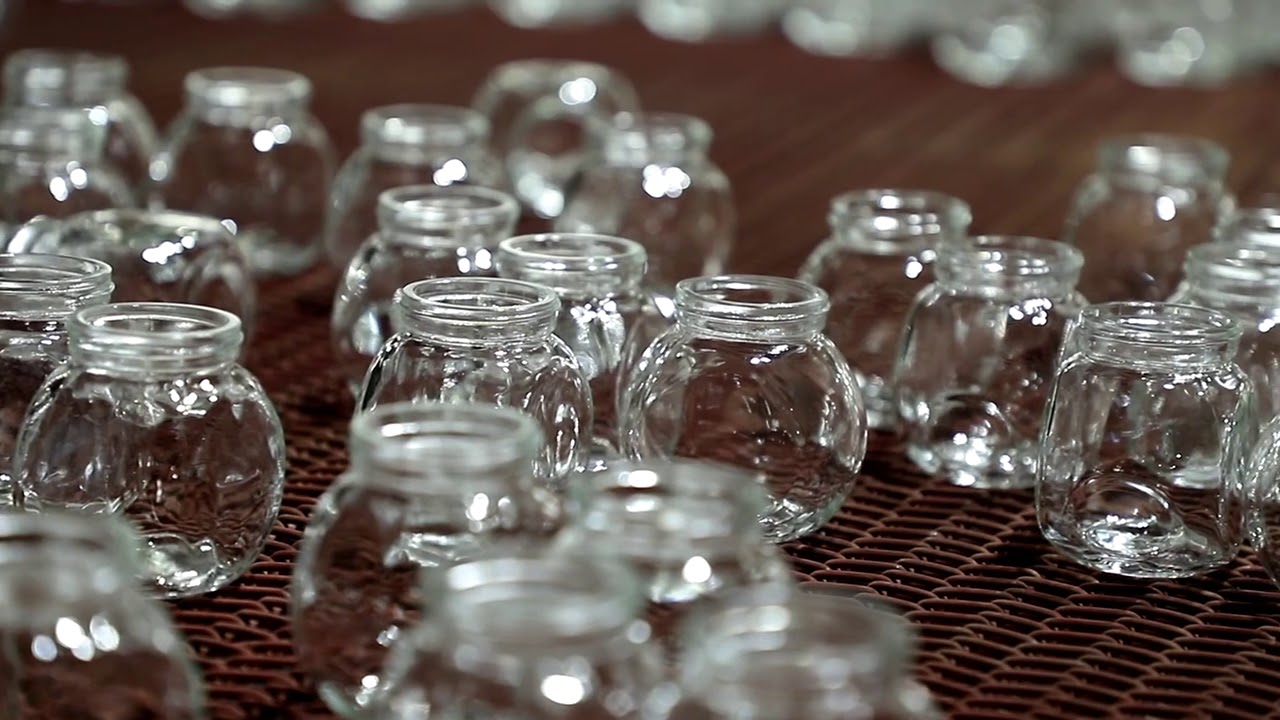 Glass jar production process glass bottle factory - YouTube