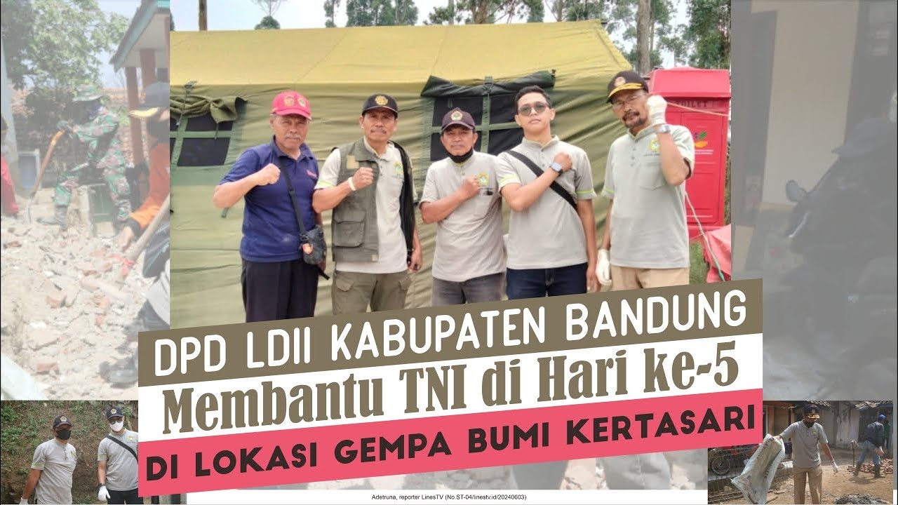 DPD LDII Kabupaten Bandung Membantu TNI di Hari ke 5 di Kertasari - YouTube