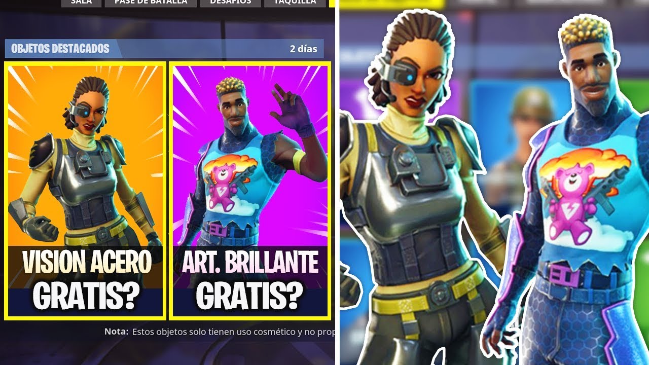 NUEVAS SKINS "ARTILLERO BRILLANTE & VISION ACERO" GRATIS!? - Nuevas ...