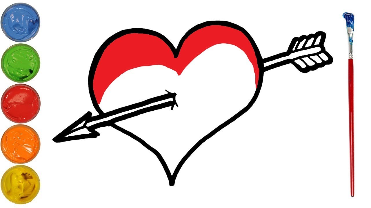 HEART Drawing, Painting & Coloring for Kids & Toddlers | COLOR and ...