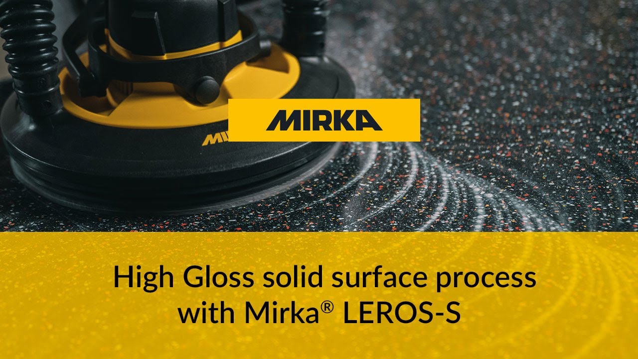 Solid surface process with Mirka® LEROS-S - YouTube