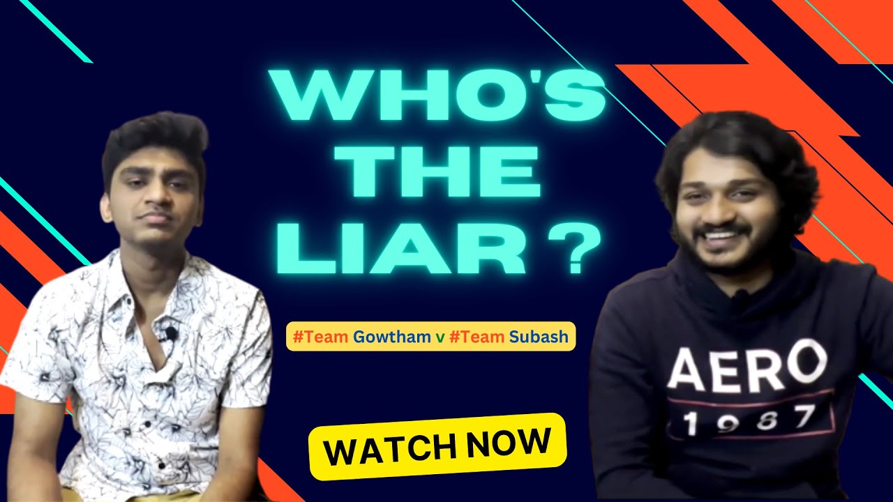 Who's the Liar? | Game Show | Gowtham v Subash | Tamil Football Talks ...