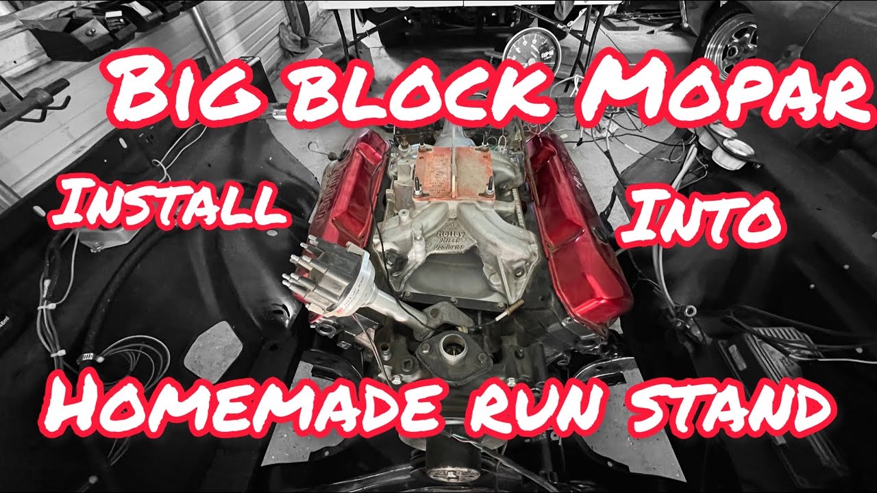 MOPAR HOMEMADE ENGINE RUN STAND - YouTube