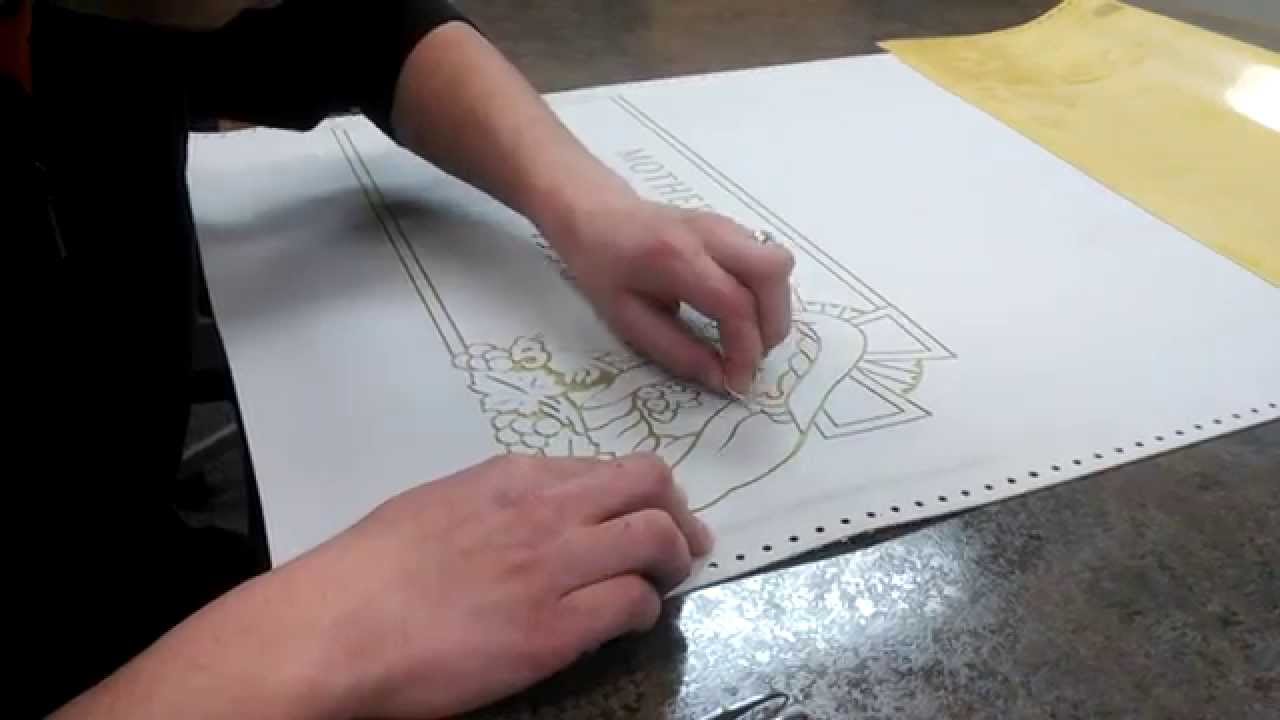 iTech 536 GTS Stencil Cutter in Action - YouTube