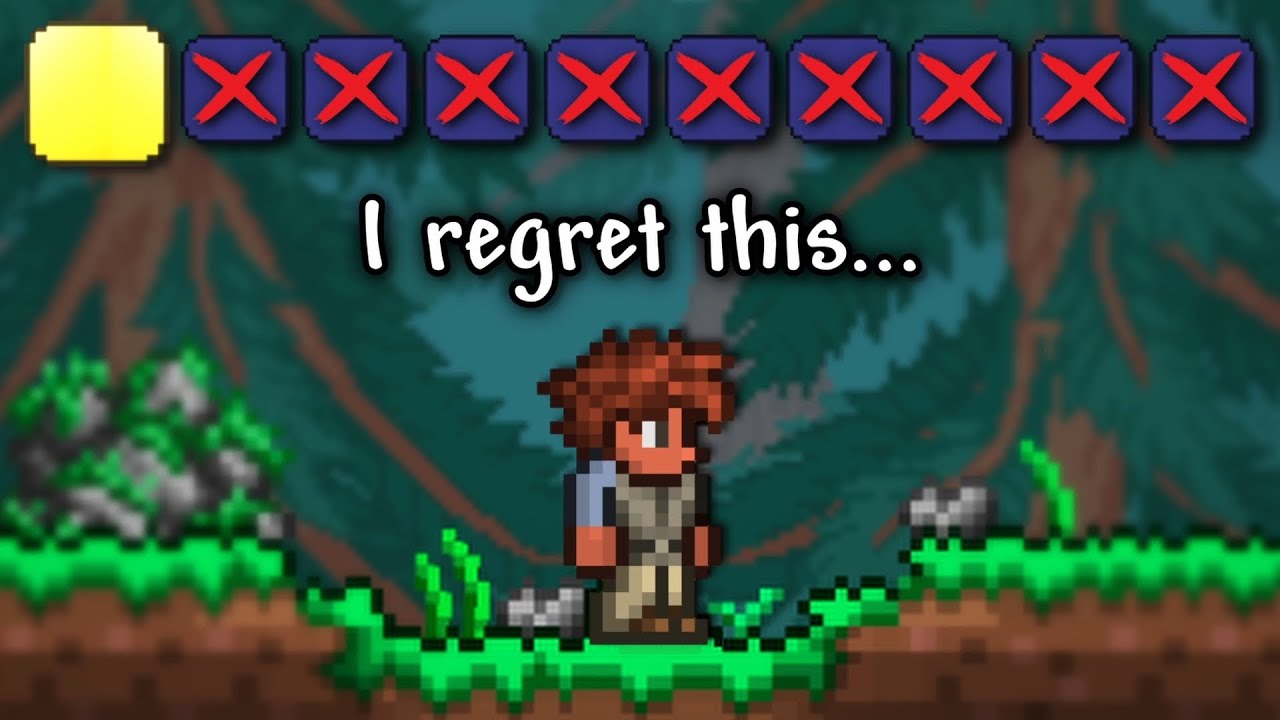 Beating Terraria with ONE Inventory Slot - YouTube