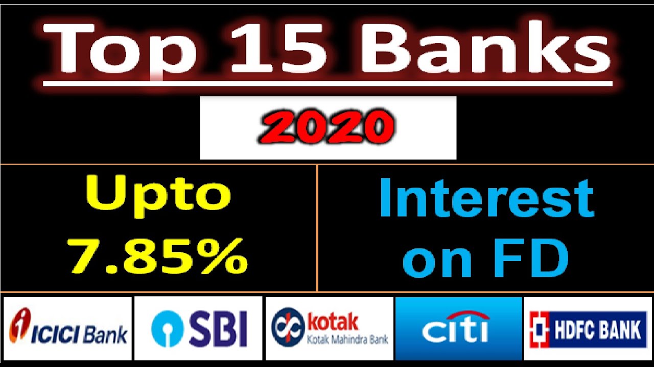 Top 15 Banks FD Interest Rates Jul-20 | Earn upto 7.85% Interest on Top ...