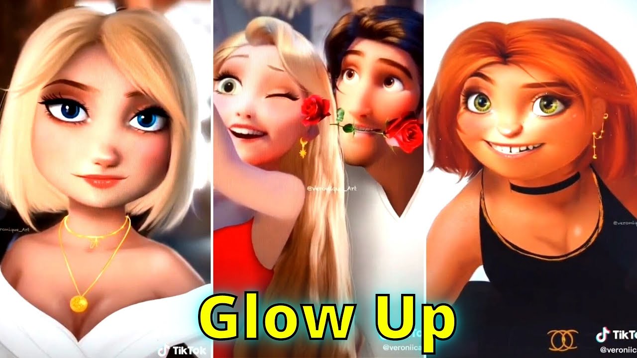 Disney Princesses Glow Up Transformation - TikTok Art №10 - YouTube