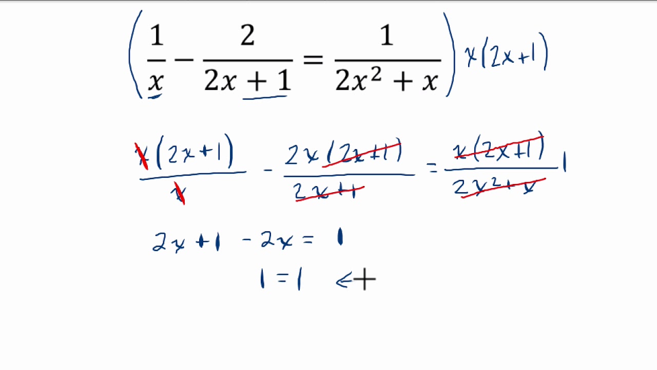 Solving for x in a denominator Algebra - YouTube