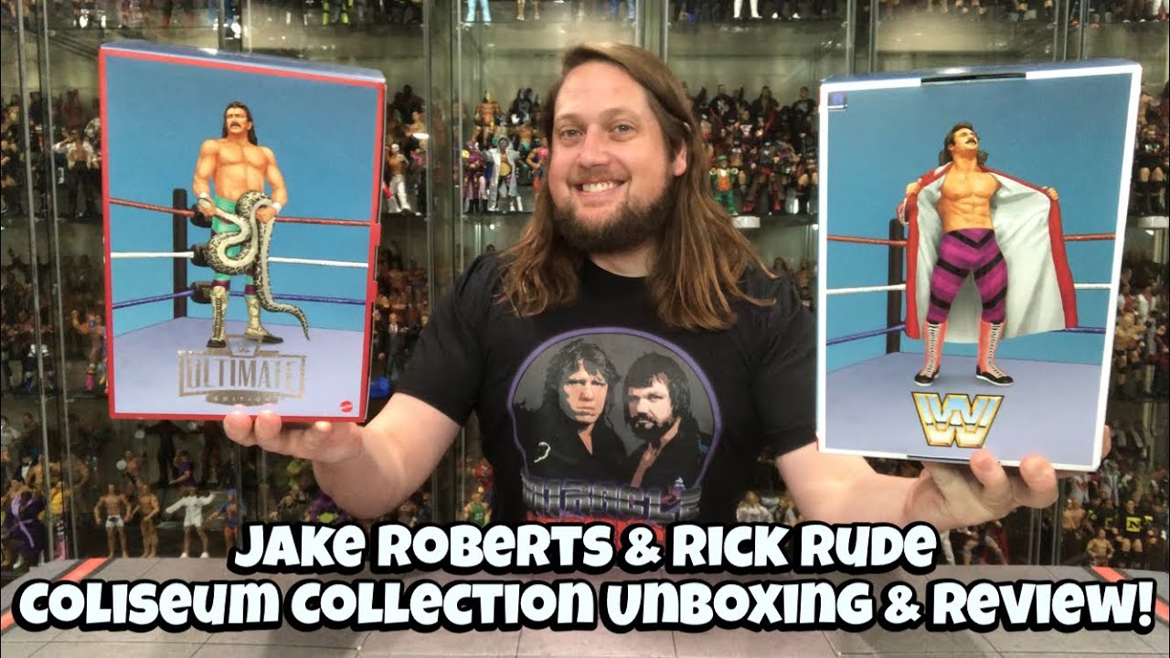Jake Roberts & Rick Rude WWE Mattel Coliseum Collection Unboxing ...