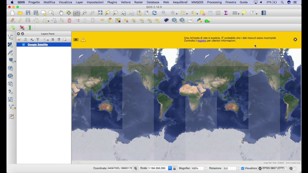 Tutorial QGIS come visualizzare Foto Aeree Google Maps o Satellite in ...