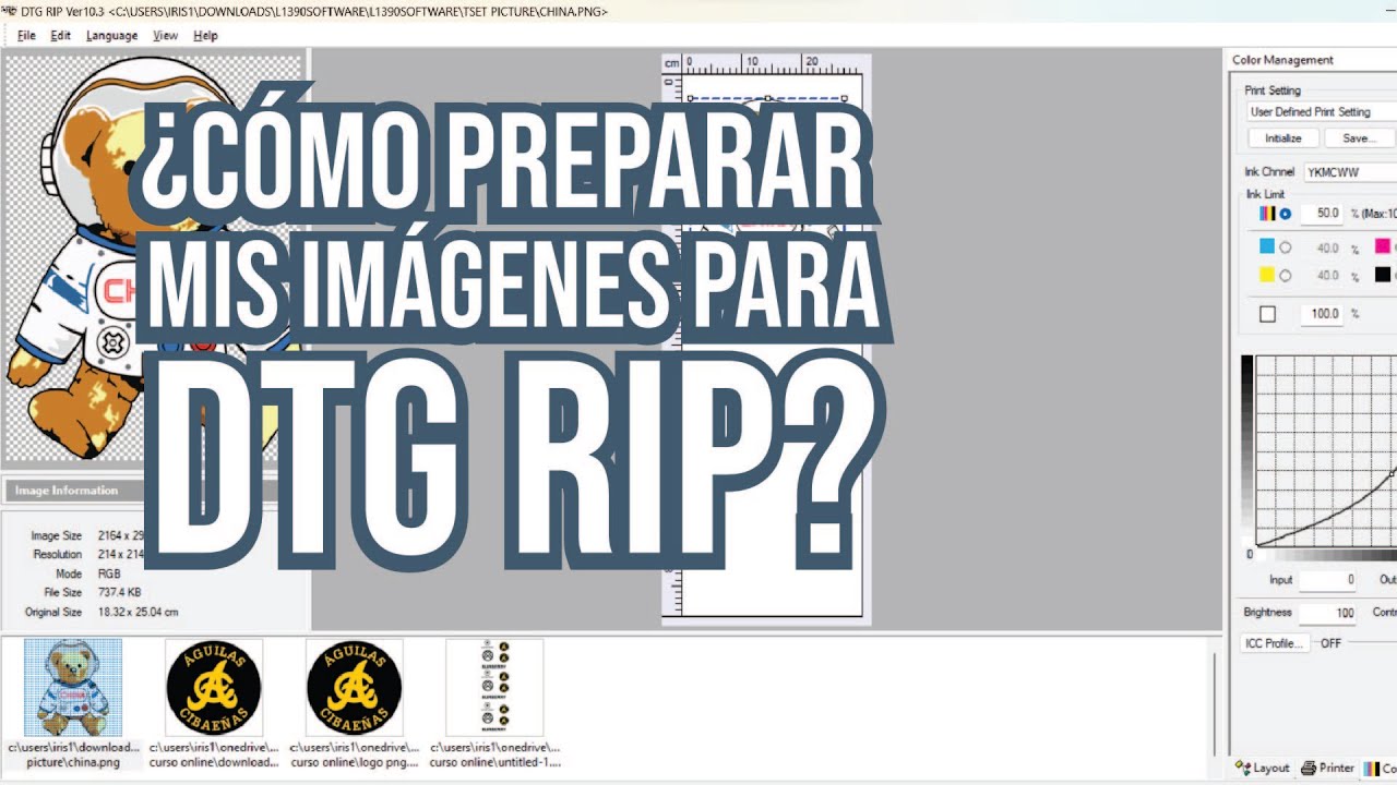 ¿Cómo preparar mis imágenes para DTG RIP? - YouTube
