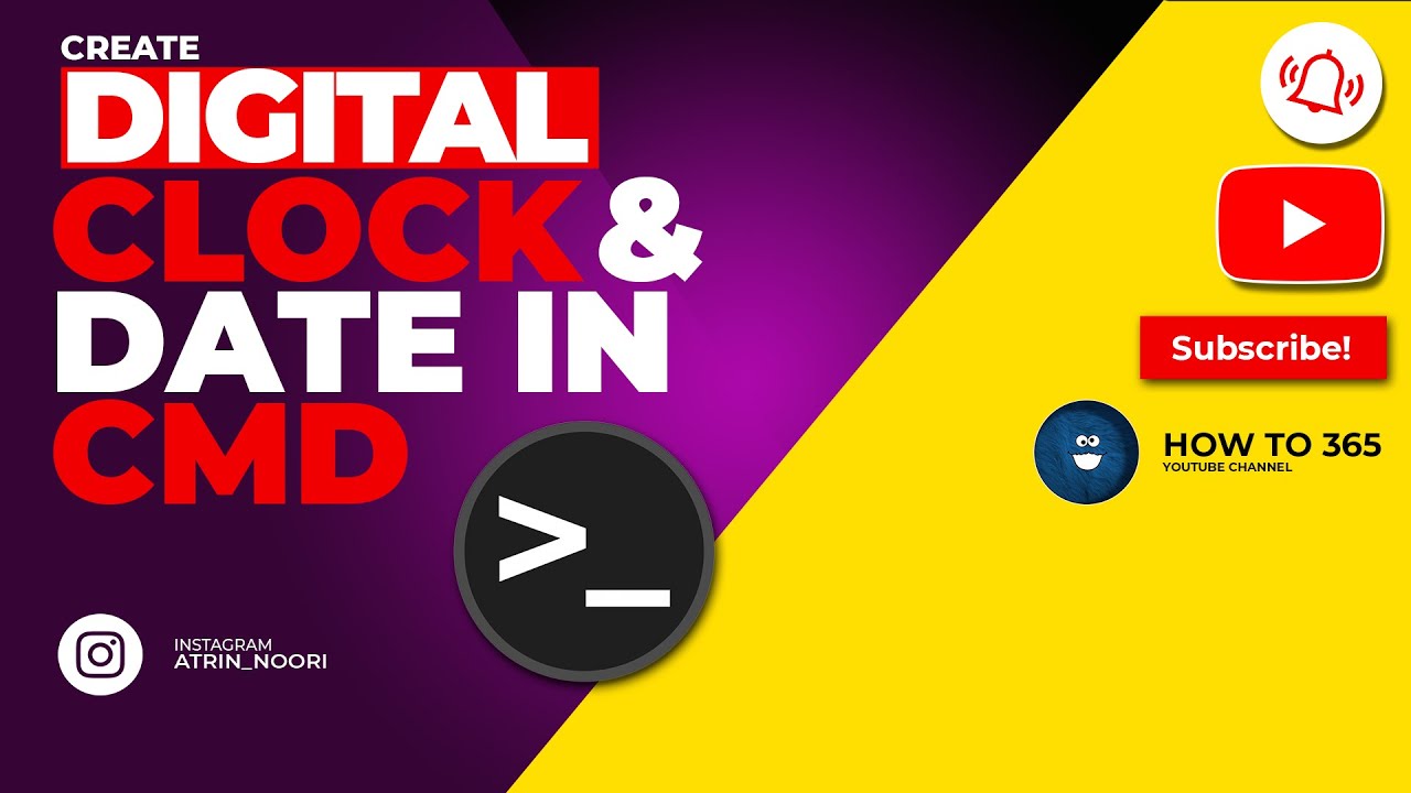 SHOW Digital CLOCK And DATE In CMD YouTube SHOW Digital CLOCK And DATE In CMD YouTube