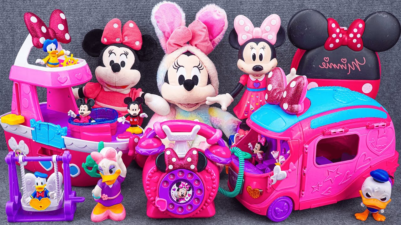 Satisfying with Unboxing Disney Minnie Mouse Happy Phone Playset ...