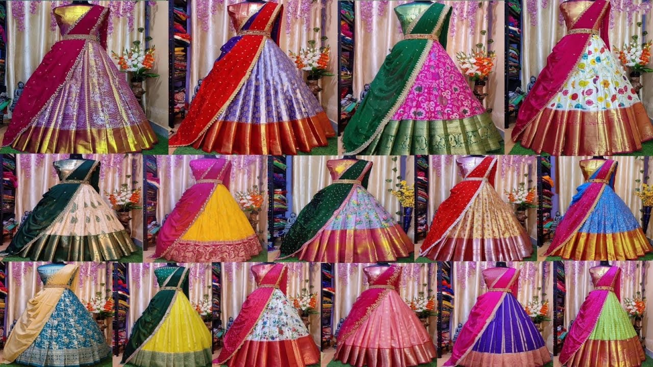 Latest Pattu Langa Voni Design 💞Top 20+💕 Latest Stunning Pattu Half ...