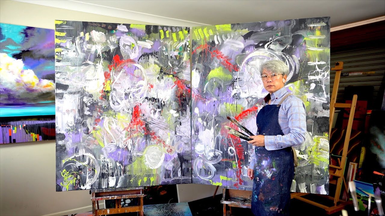 Mozart Violin Concerto No.3 G major abstract PAINTING ACRYLICS - YouTube