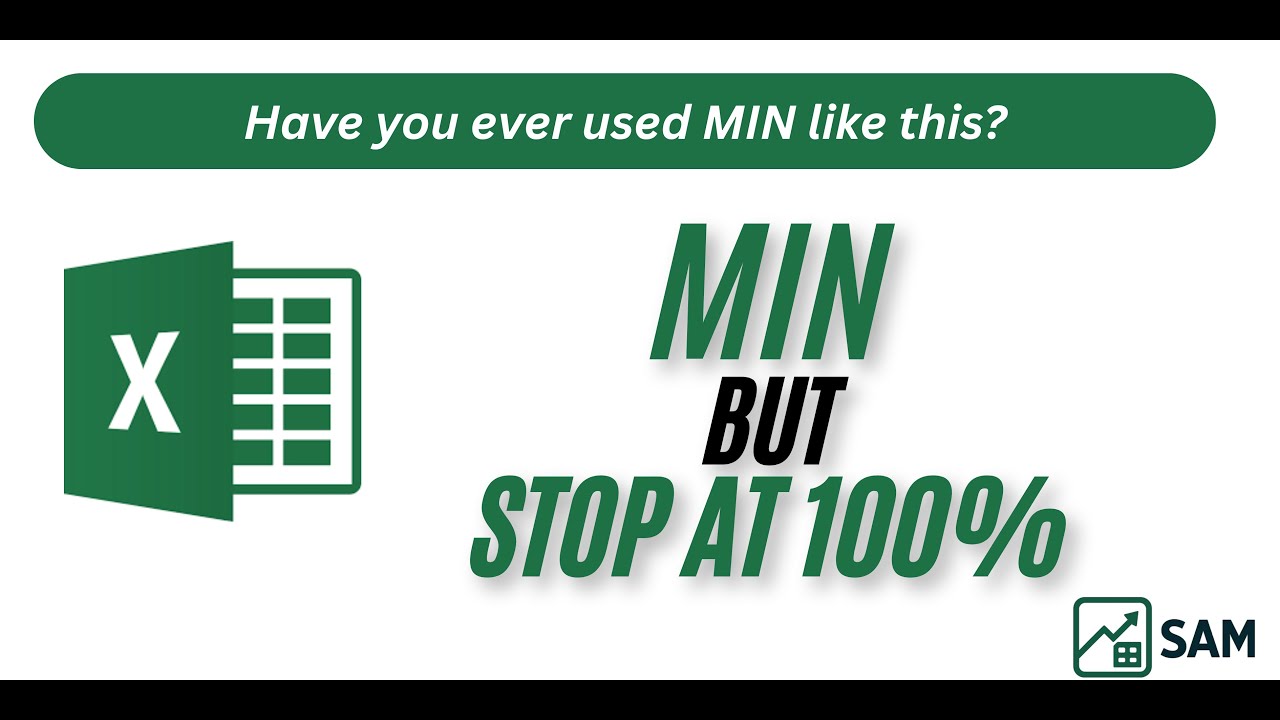 Excel MIN Formula: Limit Percentages to 100% (Practical Example) #excel ...