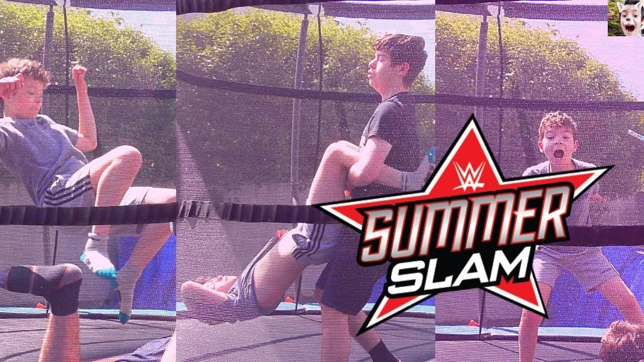 wwe trampoline wrestling match Summerslam 2021 - YouTube