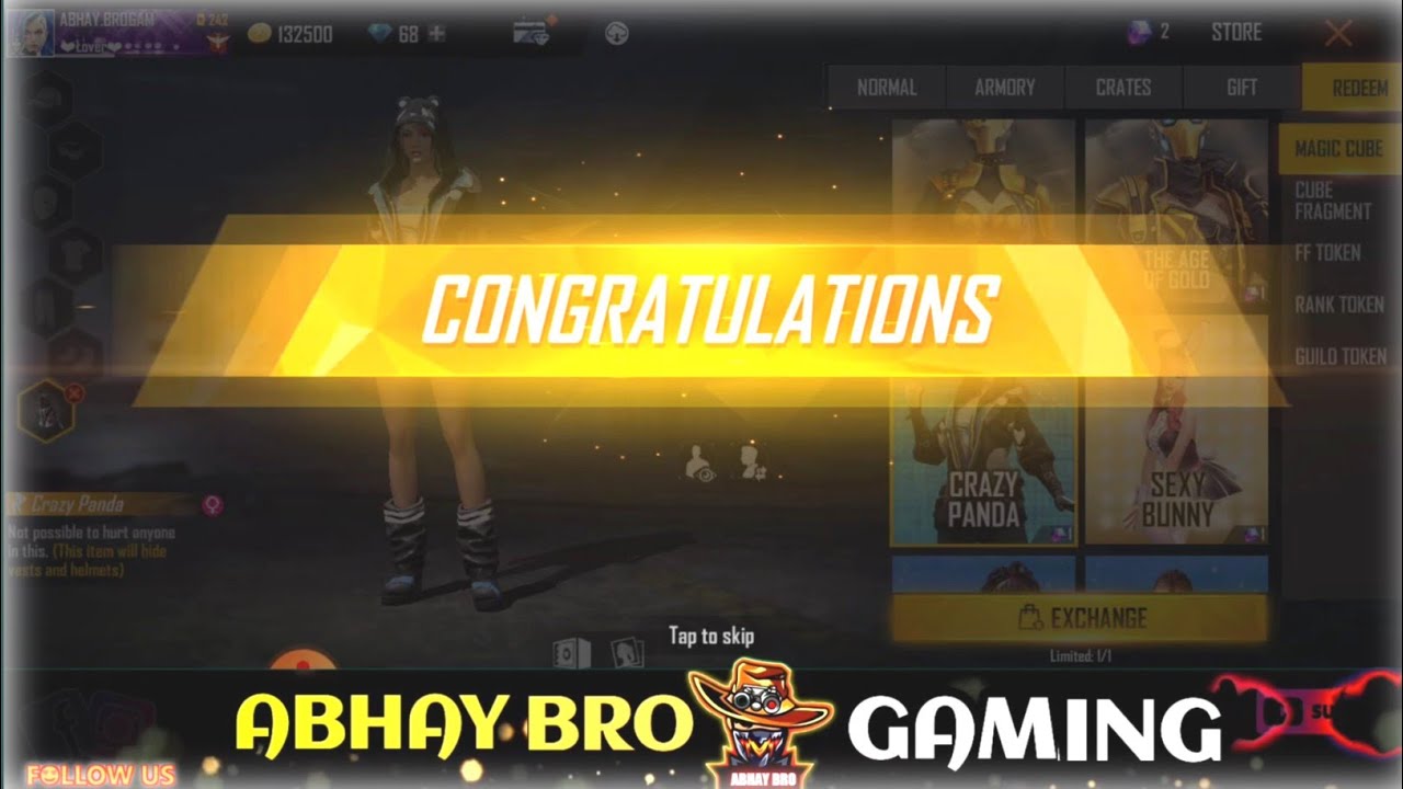 Crazy panda bundle 🥰/Garena free fire/abhay bro gaming - YouTube