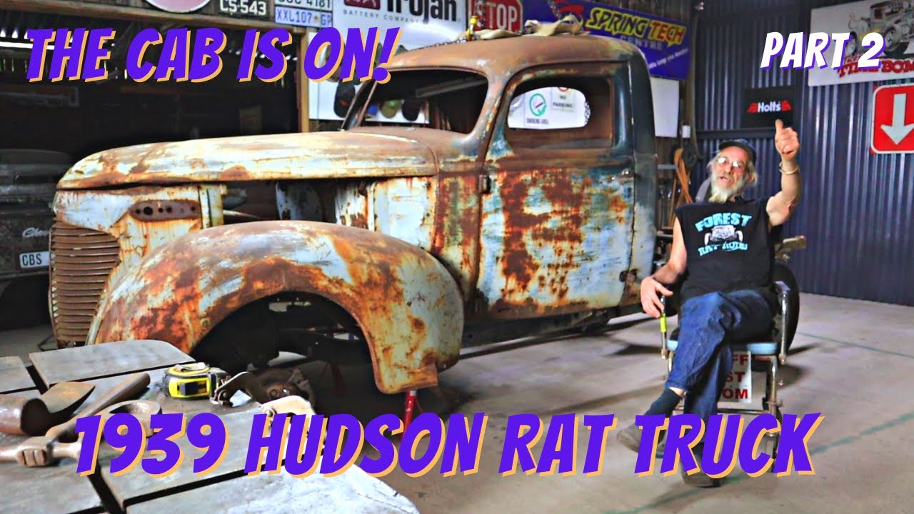 1939 HUDSON RAT ROD BUILD Part 2 - Positioning the cab & new floor ...