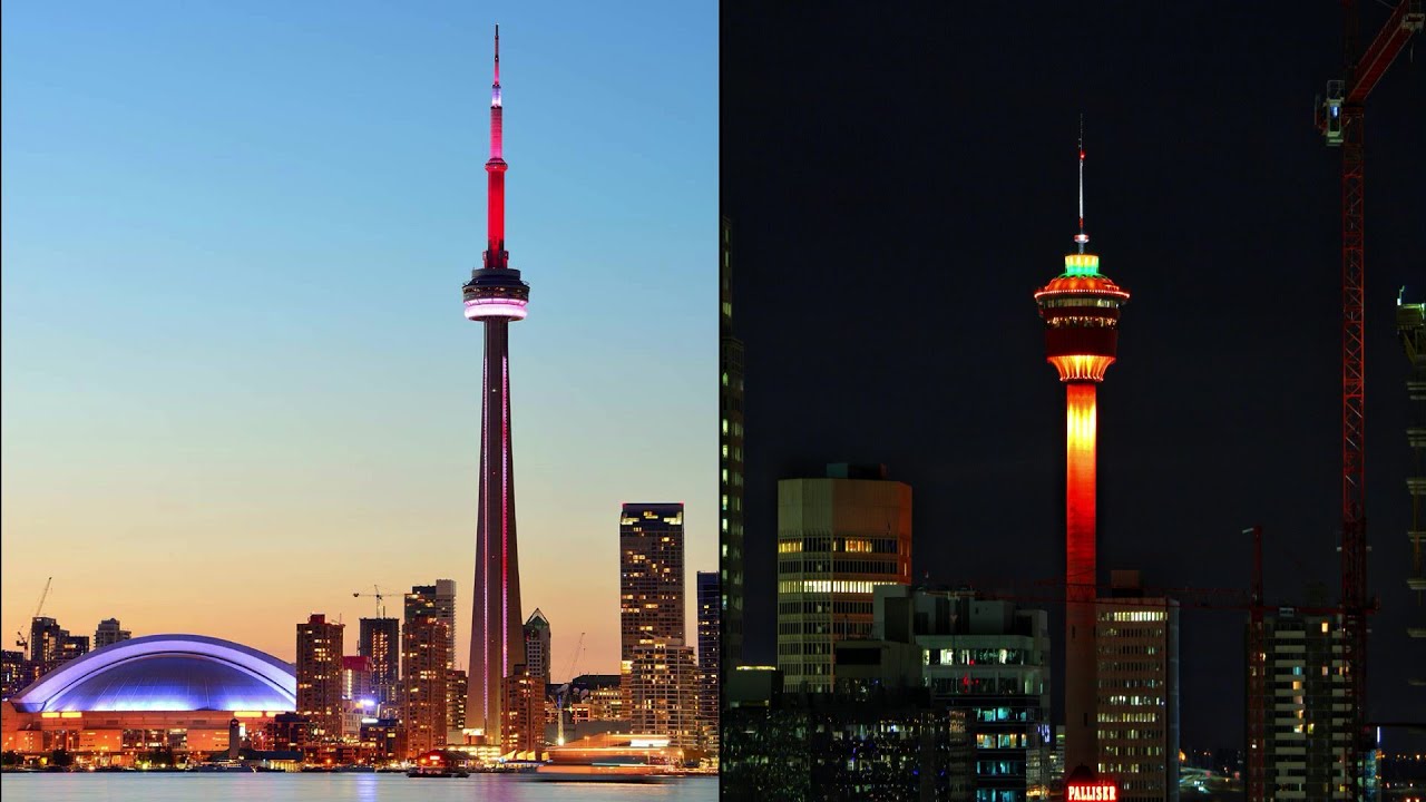 CALGARY TOWER YYC VS TORONTO CN TOWER YYZ - YouTube