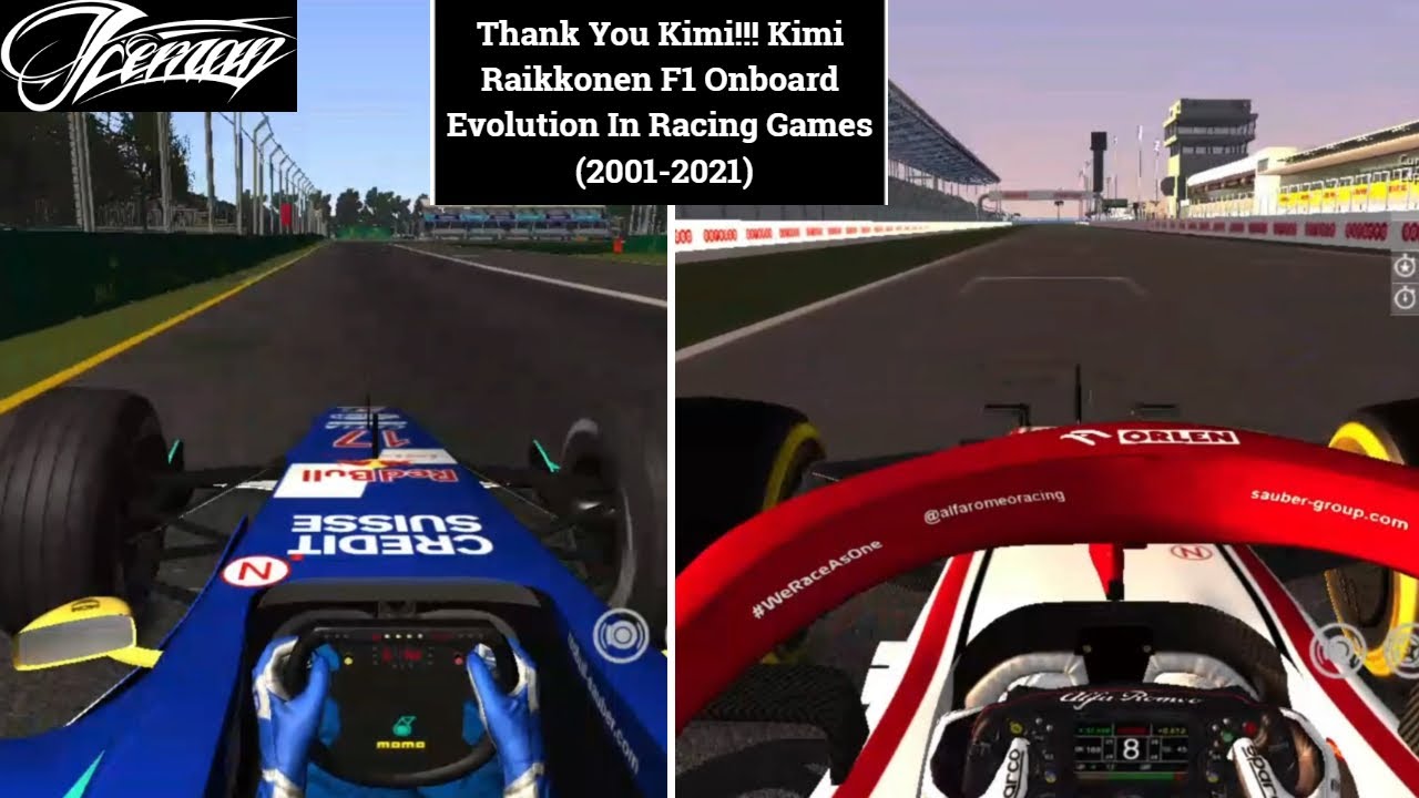 Thank You Kimi!!! Kimi Raikkonen F1 Onboard Evolution In Racing Games ...