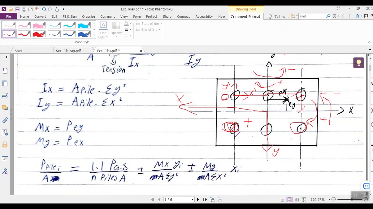 SEC Eccentric pile + Pile cap - YouTube