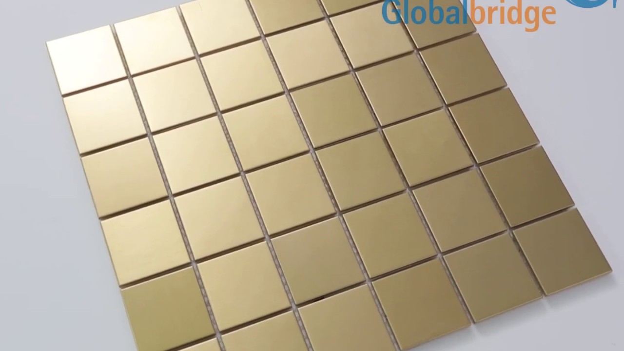 Global Bridge square metal mosaic tile--SSd series - YouTube