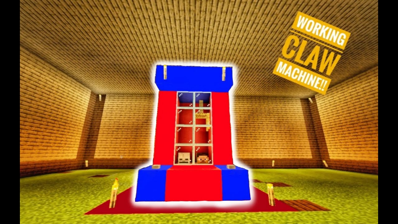 I built a working claw machine in minecraft! (NO MODS) - YouTube