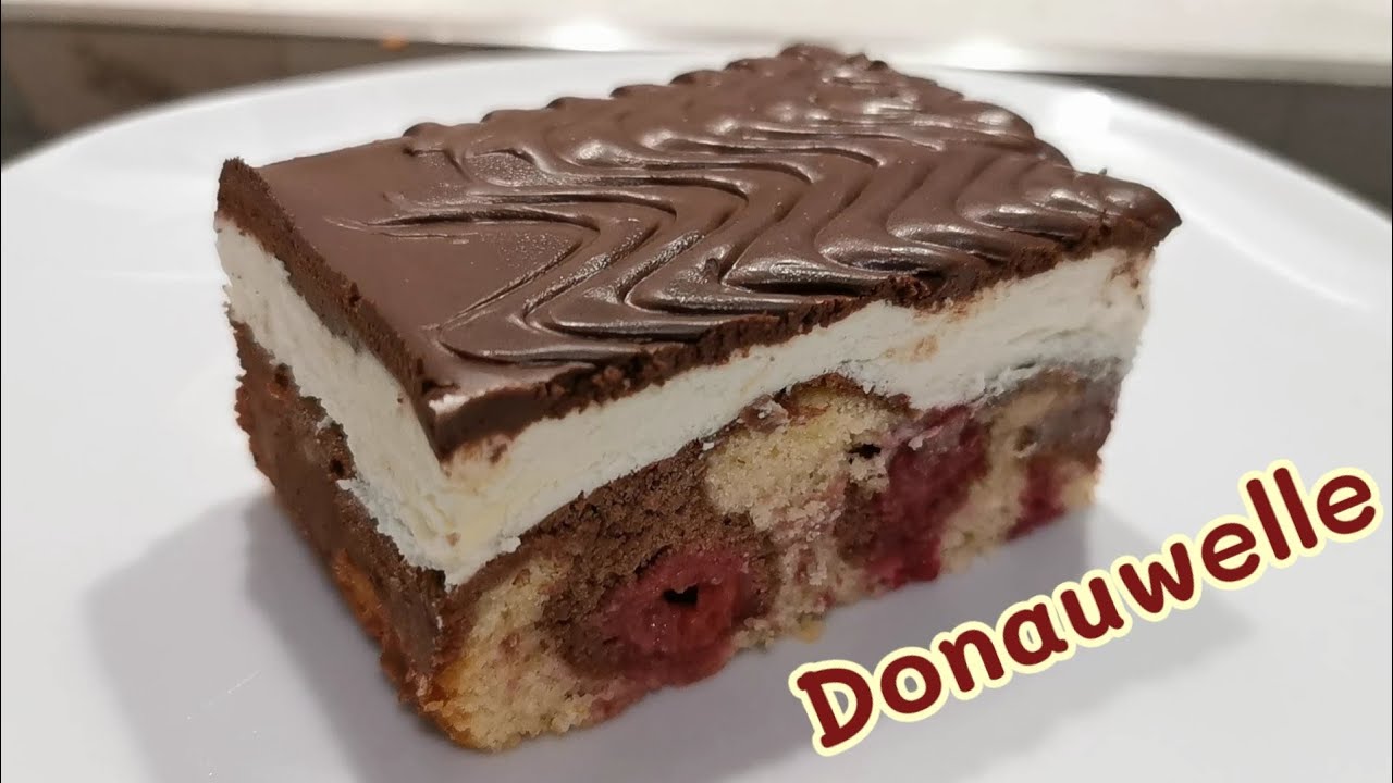 เค้ก Donauwelle/Danube Wave cake/เค้กคลื่นแม่น้ำดานูบ #donauwelle# ...