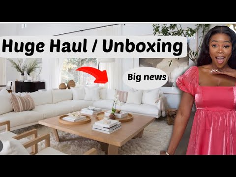 HUGE NEWS, HUGE HOME DECOR HAUL + UNBOXING NEW FINDS | Happy birthday ...