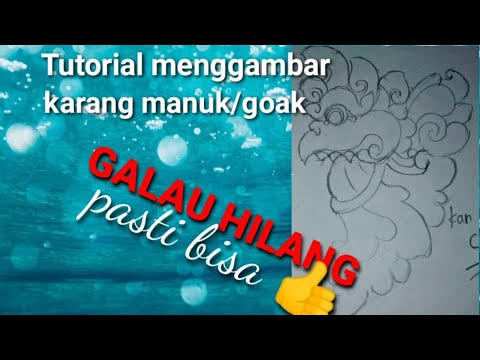 Cara mengambar karang goak/manuk|ukiran Bali - YouTube