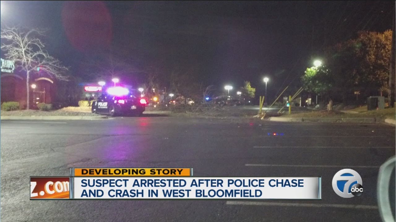 Suspect arrested after police chase in West Bloomfield - YouTube