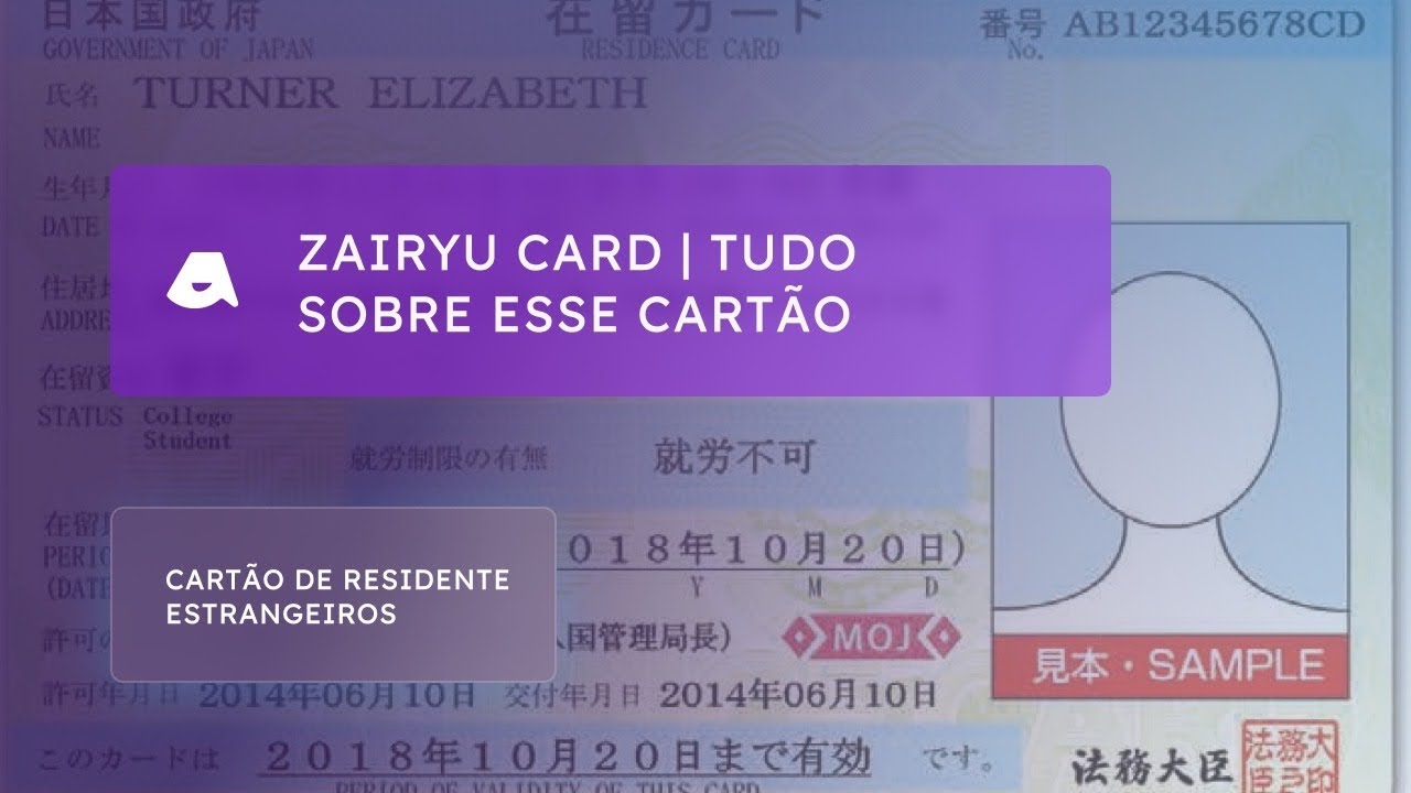 Zairyu card o cartão de Residente de estrangeiros no Japão. - YouTube