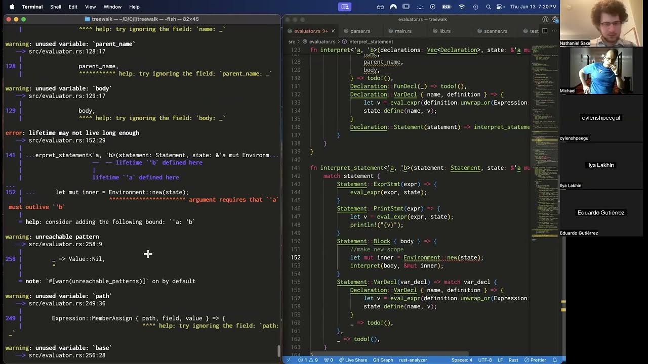 Crafting Interpreters in Rust 25 2024-06-13 - YouTube